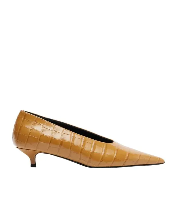 TOTEME Croc-effect Leather Pumps