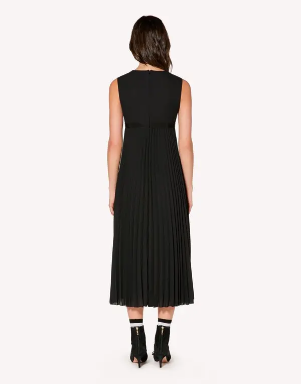 Red Valentino V-neck Pleated Dress