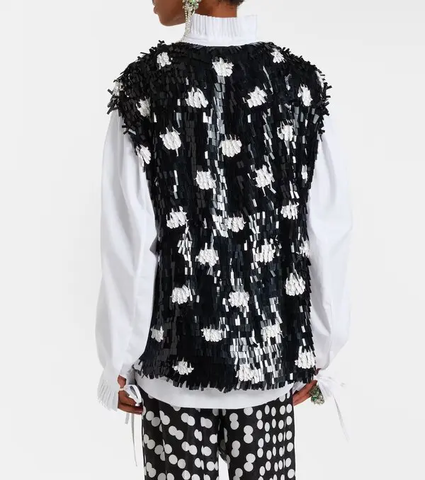 Dries Van Noten Cuzco Sequined Silk Top