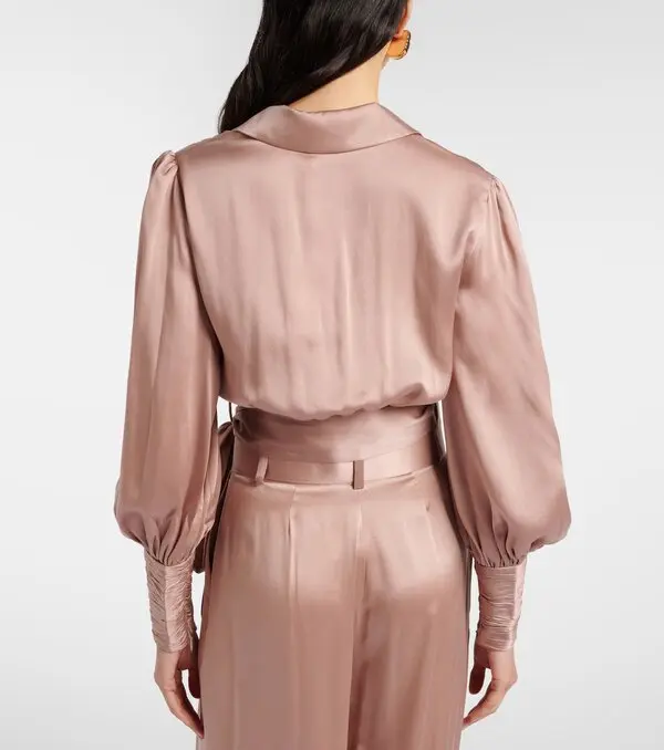 Zimmermann Silk Wrap Top
