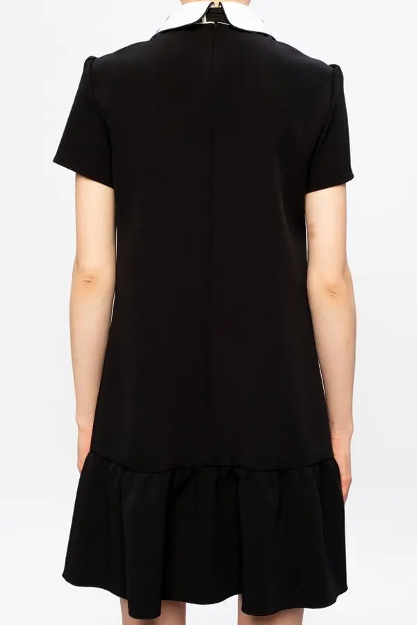 Red Valentino Panther-embroidered Mini Dress