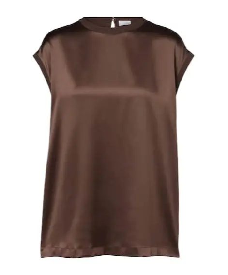 Brunello Cucinelli Silk-blend Satin Top