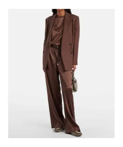 Brunello Cucinelli Silk-blend Satin Top