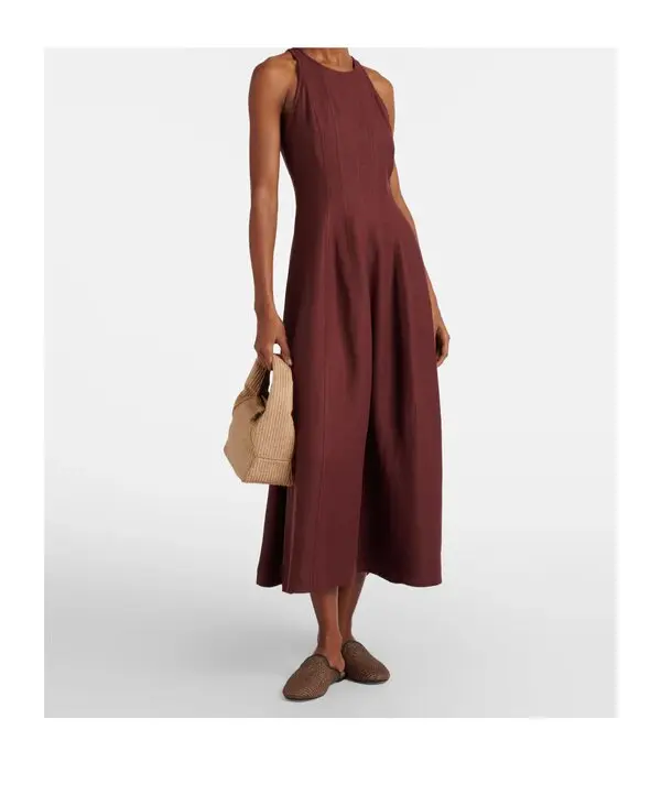 Brunello Cucinelli Striped Midi Dress