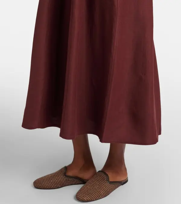 Brunello Cucinelli Striped Midi Dress