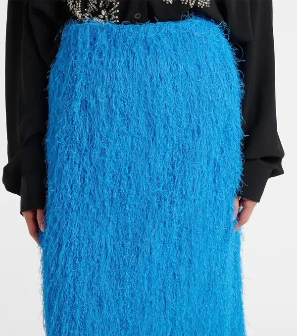 Dries Van Noten Fringed Midi Skirt
