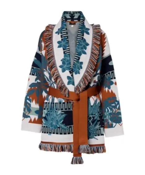 Alanui Island Soul Jacquard Wool Cardigan - Multicolor