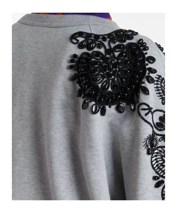 Dries Van Noten Embellished Cotton Jersey Sweatshirt