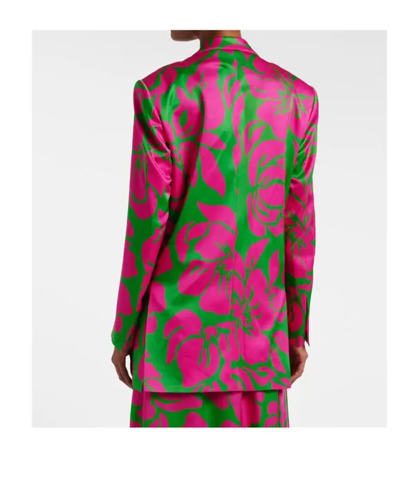 Dries Van Noten Floral Satin Blazer
