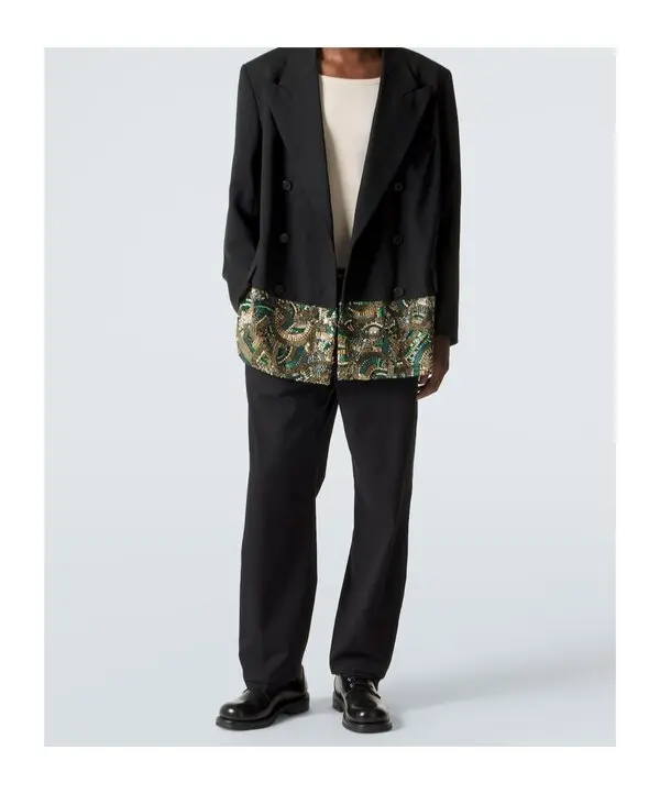 Dries Van Noten Embellished Double-breasted Wool Blazer
