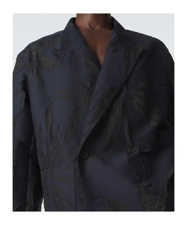 Dries Van Noten Cotton-blend Jacquard Blazer