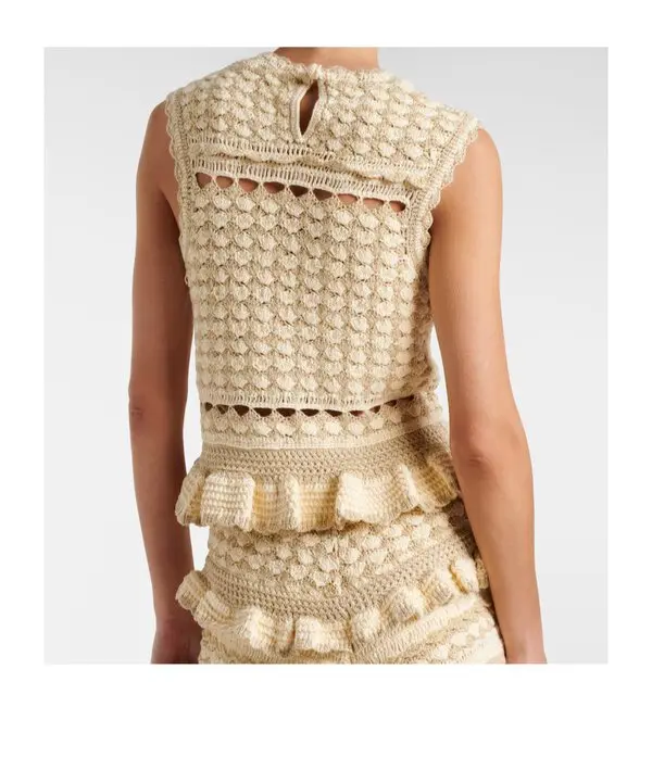 Zimmermann Wanderlust Lame Crochet Tank Top