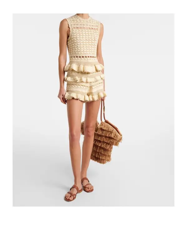Zimmermann Wanderlust Lame Crochet Tank Top