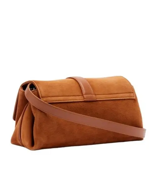 FERRAGAMO Flap Small Suede Shoulder Bag