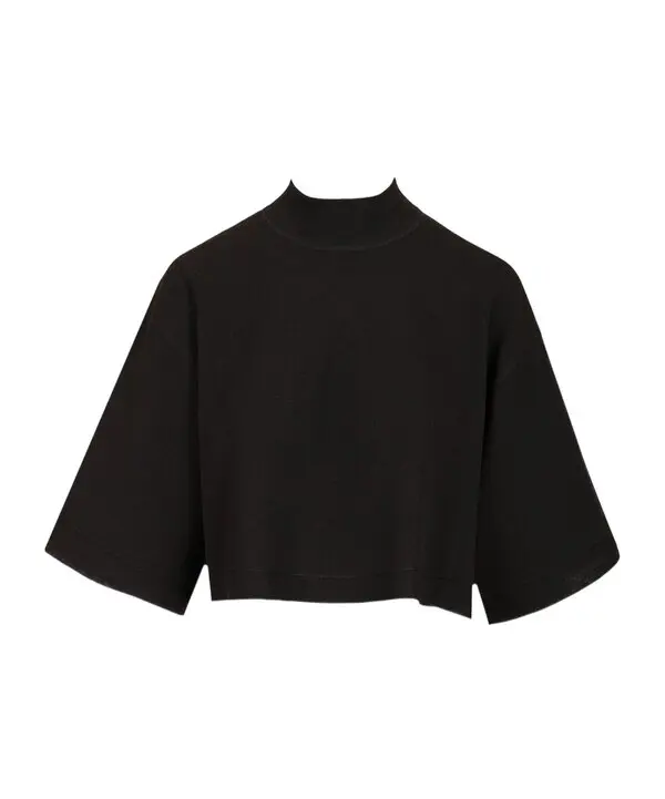 Alaïa Knitted Cropped T-shirt