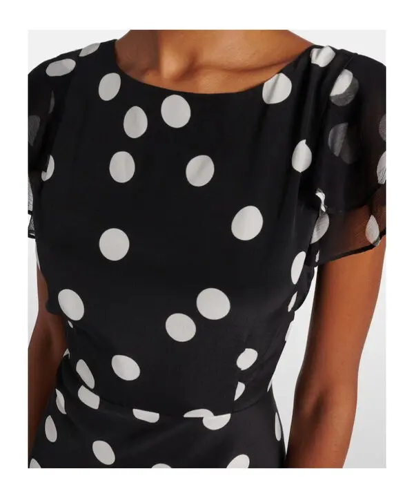 Rixo Polka Dot Silk Maxi Dress