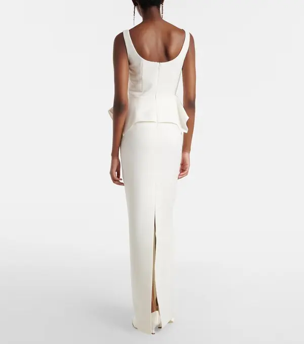Roland Mouret Peplum Crêpe Gown