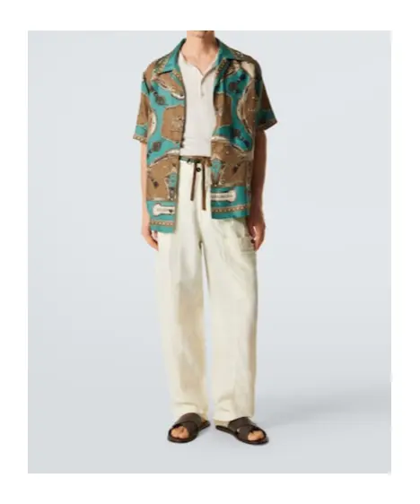 Dolce & Gabbana Printed Silk Twill Bowling Shirt