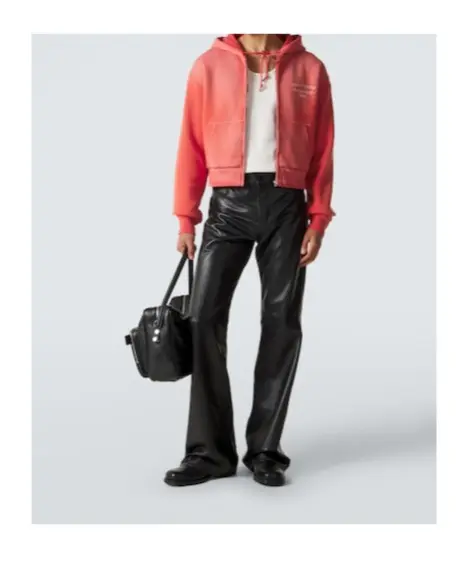 Acne Studios Logo Cotton Jersey Zip-up Hoodie