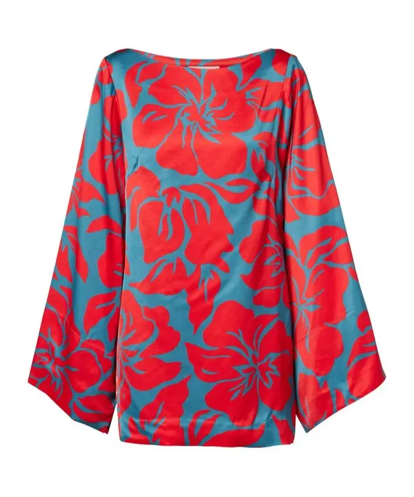 Dries Van Noten Charli Printed Satin Top