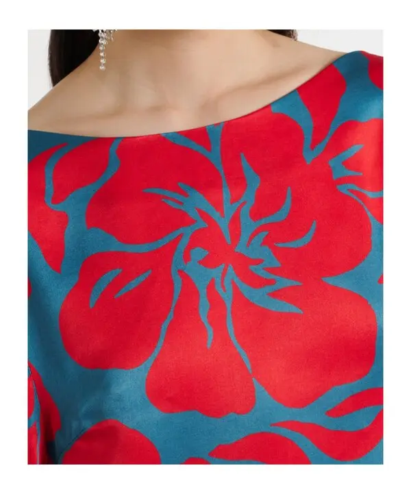 Dries Van Noten Charli Printed Satin Top