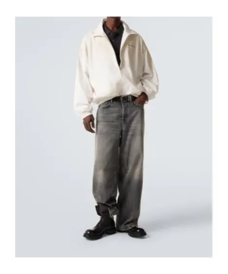 Acne Studios Logo Cotton Poplin Bomber Jacket
