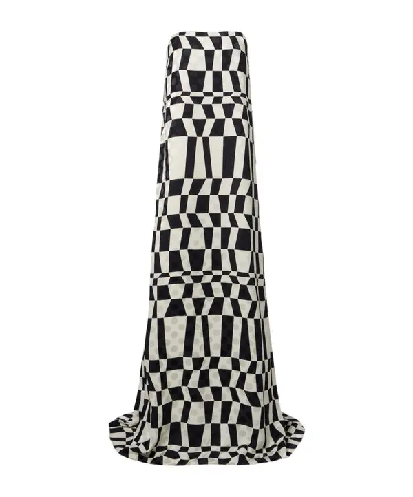 Dries Van Noten Printed Bustier Gown - Black