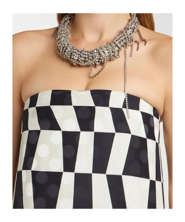 Dries Van Noten Printed Bustier Gown