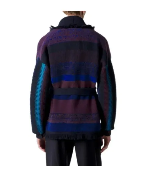 Giorgio Armani Knit Cardigan With Shawl Collar And Belt