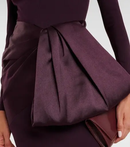 Solace London Kori Off-shoulder Gown With Bow Detail