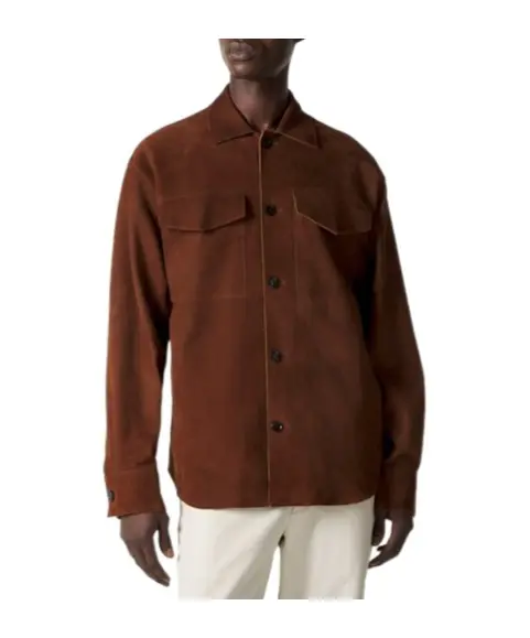 LARDINI Suede Shirt Jacket