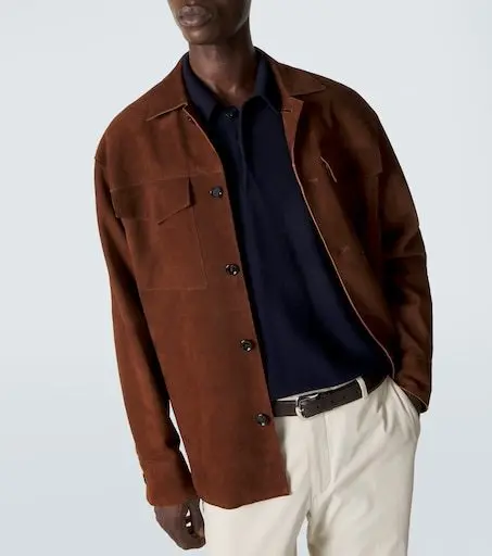 LARDINI Suede Shirt Jacket