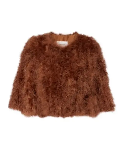 YVES SALOMON Short Feather Coat