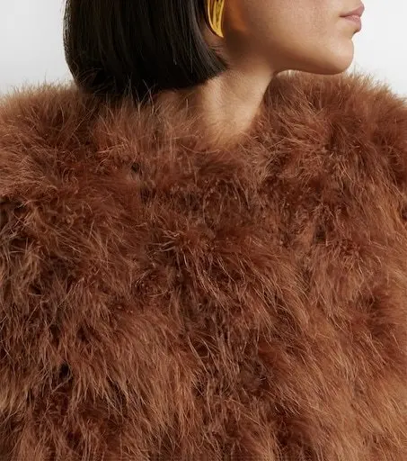 YVES SALOMON Short Feather Coat