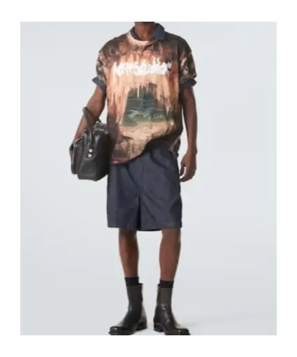 Acne Studios Embellished Printed Cotton Jersey T-shirt