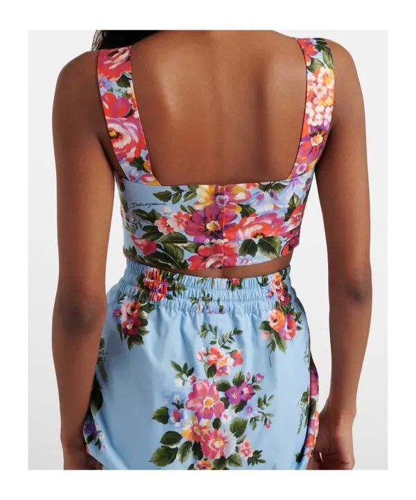Dolce & Gabbana Floral Cotton Crop Top