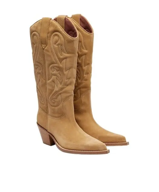 Paris Texas Suede Cowboy Boots