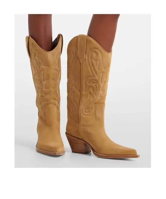 Paris Texas Suede Cowboy Boots