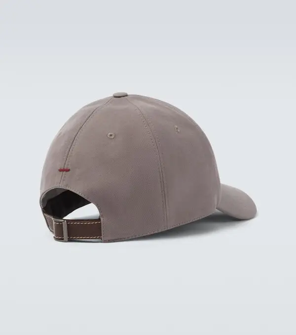 Brunello Cucinelli Logo Embroidered Cotton Baseball Cap