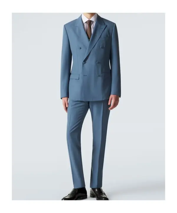 Dolce & Gabbana Double-breasted Wool Poplin Suit Jacket