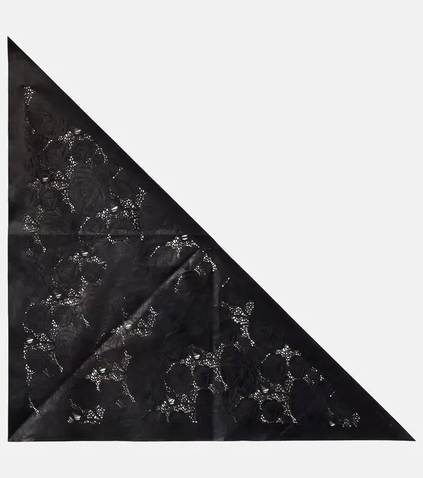 Magda Butrym Floral Perforated Leather Scarf