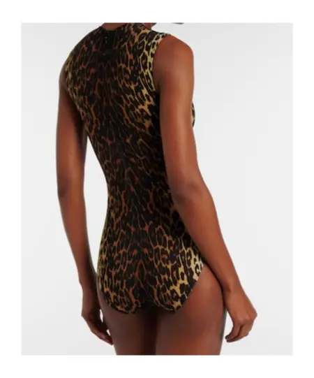 Alex Perry Leopard-print Mesh Bodysuit