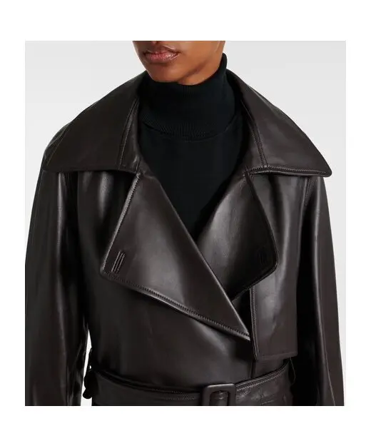 Nour Hammour Leather Biker Jacket