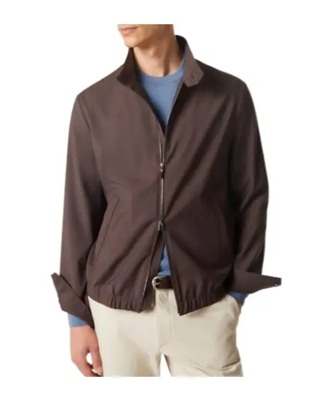 Canali High-neck Zip Jacket