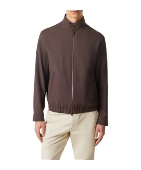 Canali High-neck Zip Jacket