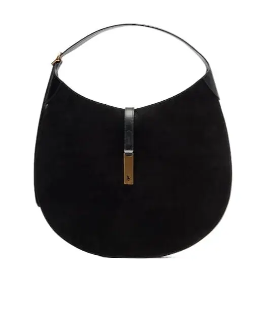 Polo Ralph Lauren Suede Shoulder Bag - Black