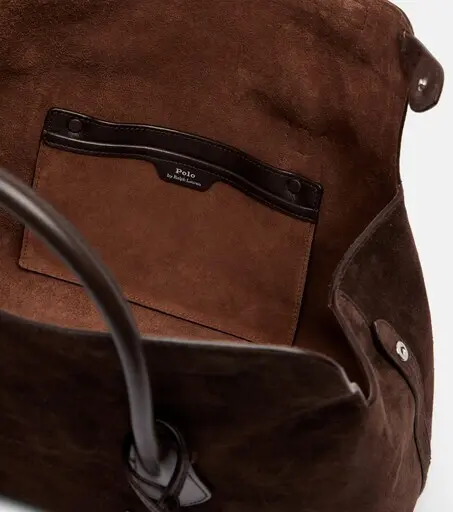 Polo Ralph Lauren Solid Color Suede Shoulder Bag