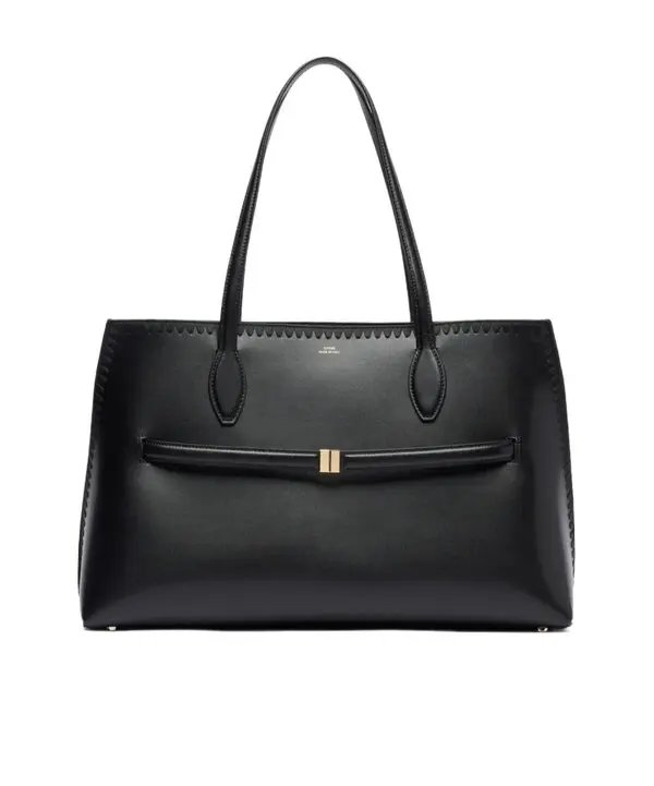 TOTEME Lounge Embroidered Leather Tote Bag