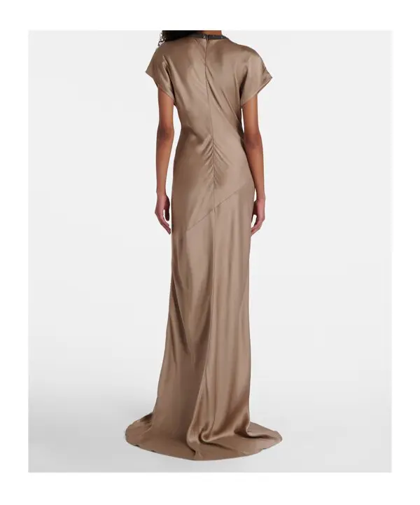 Brunello Cucinelli Monili Satin Gown