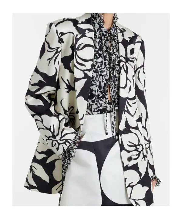 Dries Van Noten Floral Satin Blazer